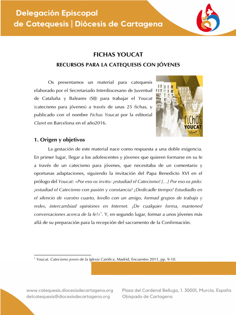 Fichas Youcat para Catequesis Juvenil | PDF | Iglesia Católica | María ...