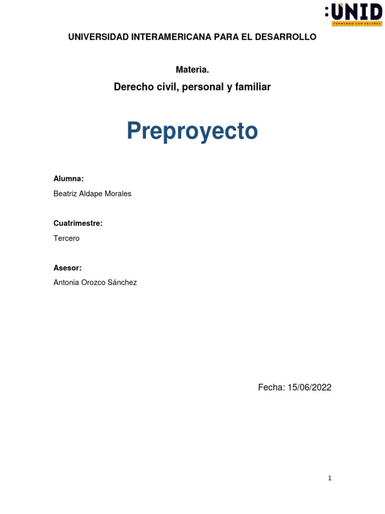 Preproyecto - Dcpyf | PDF | Justicia | Crimen y violencia