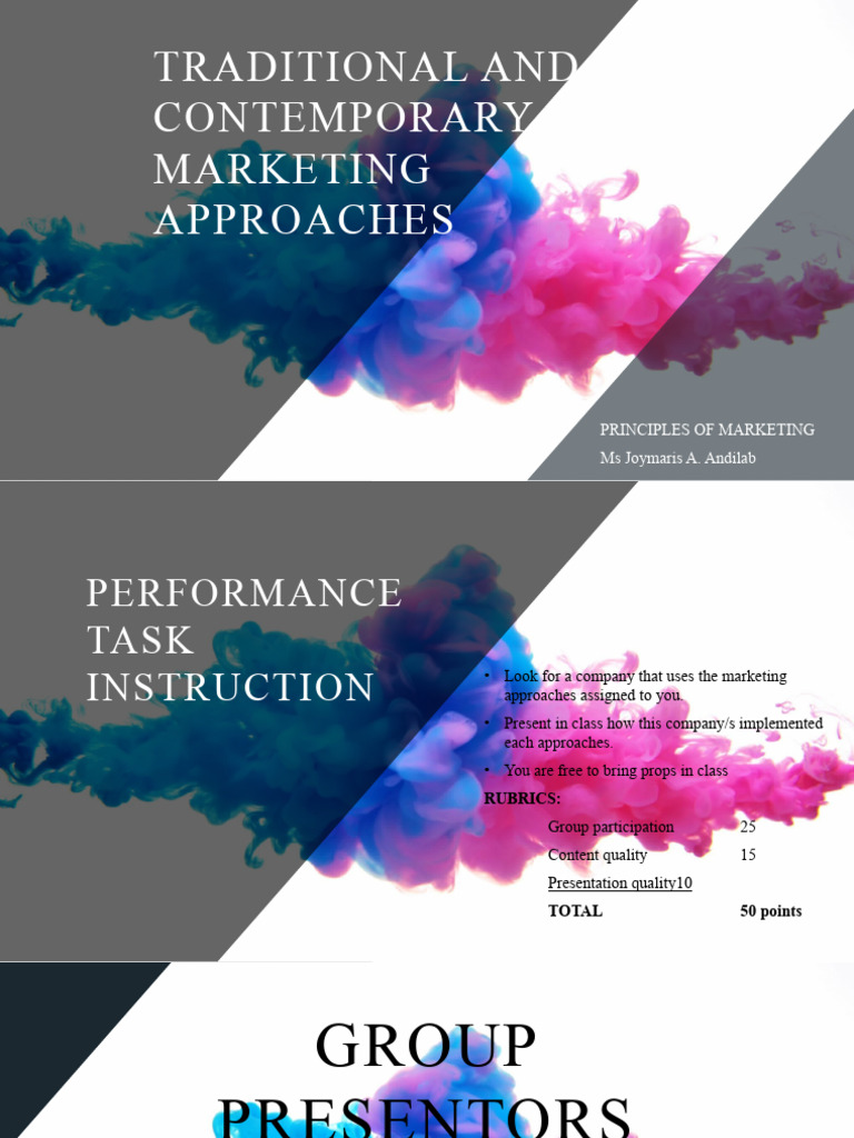 Traditional and Contemporary Marketing Approaches | PDF | Human ...