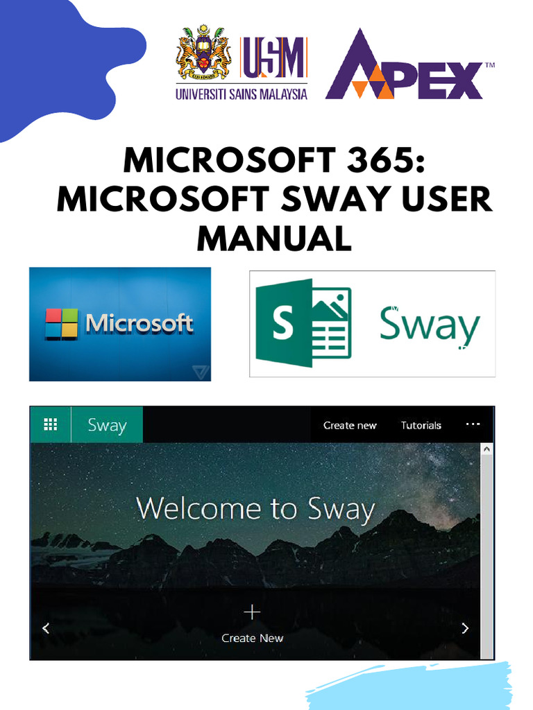 Microsoft Sway User Manual (English Version) | PDF | Microsoft Word | Software