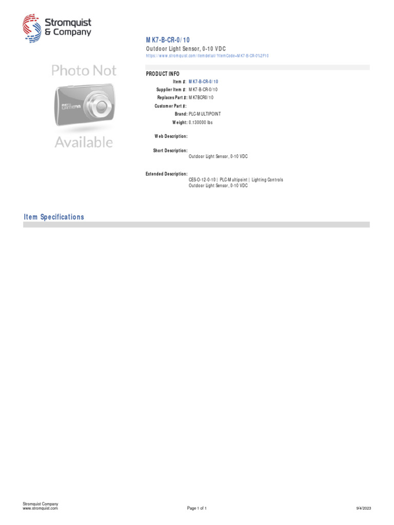 SkuDetail MK7 B CR 0 10 | PDF