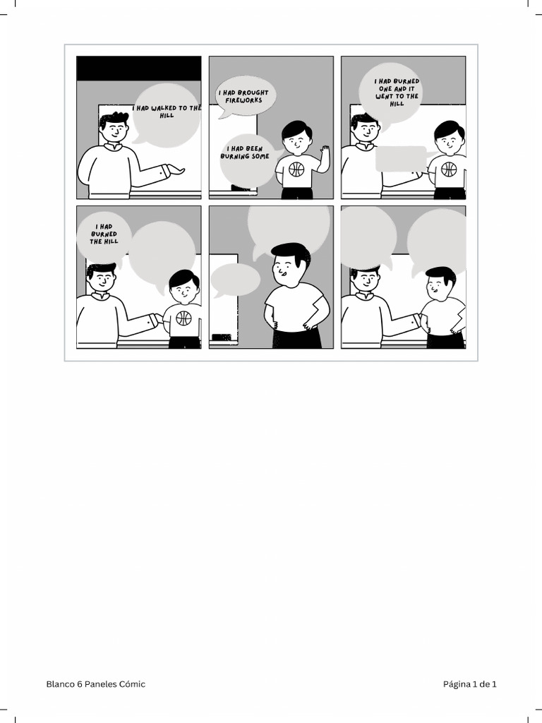 Blanco 6 Paneles Cómic | PDF