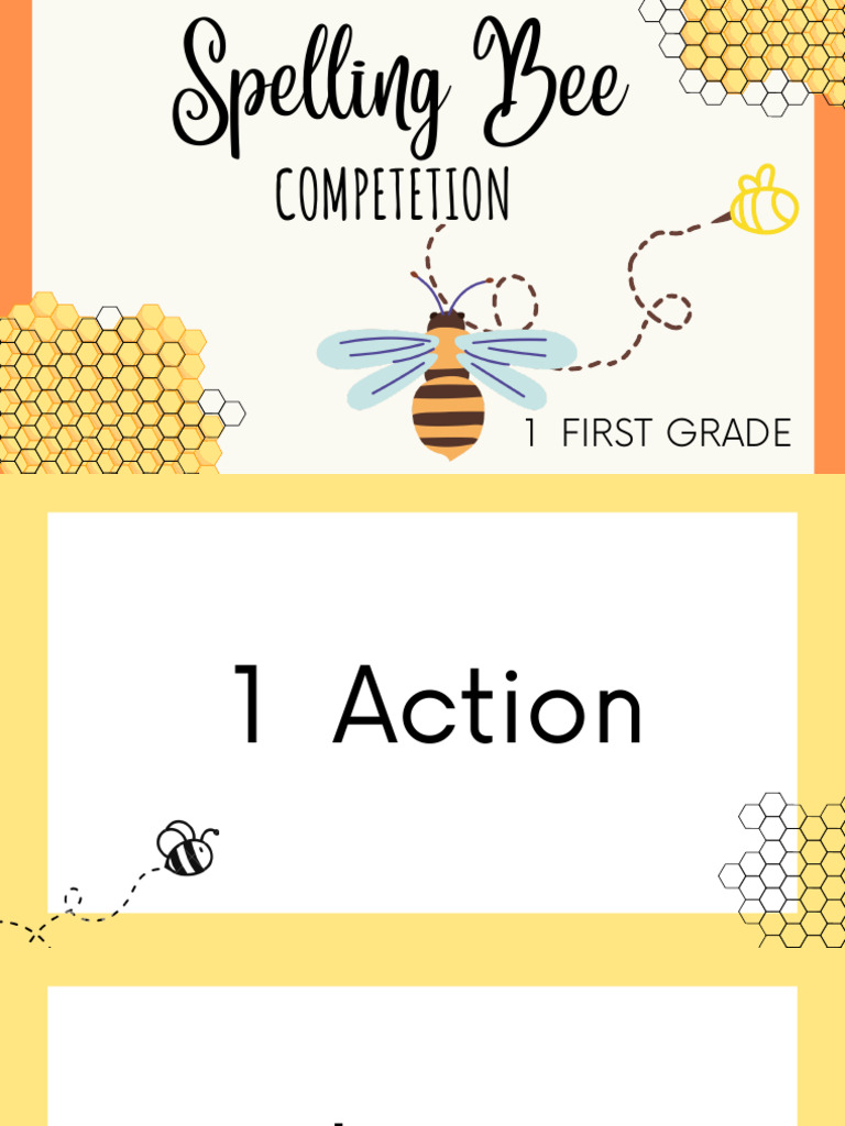 1st SPELLING BEE | PDF | Games & Activities | Cooking, Food & Wine