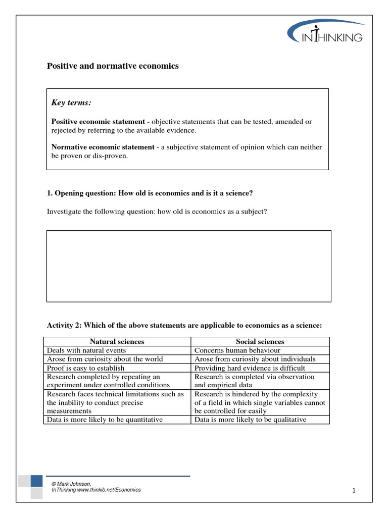 Is Economics A Science | PDF | Economics | Science