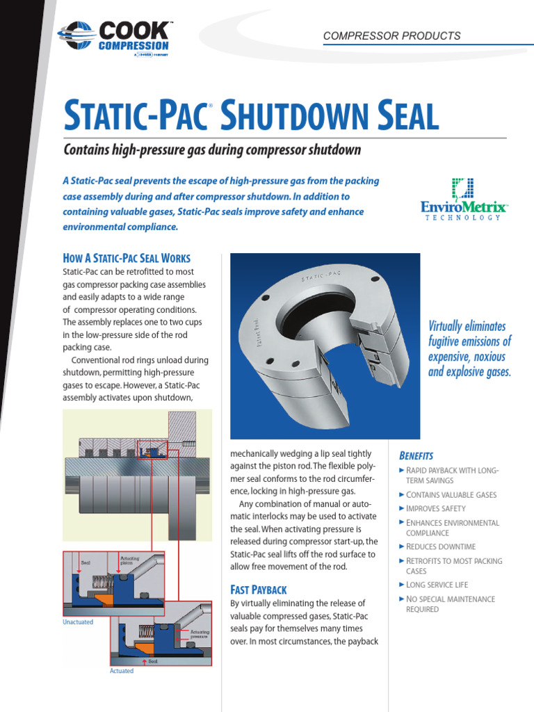 Cook Static Pak | PDF | Leak | Natural Gas