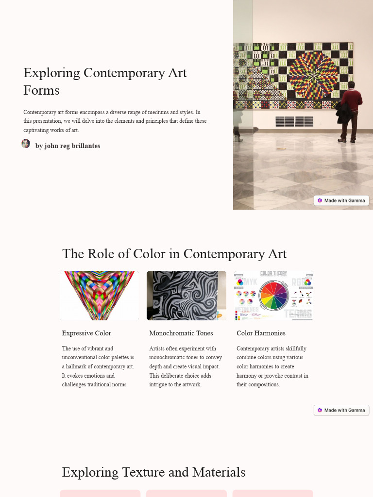 Exploring Contemporary Art Forms | PDF | Composition (Visual Arts ...