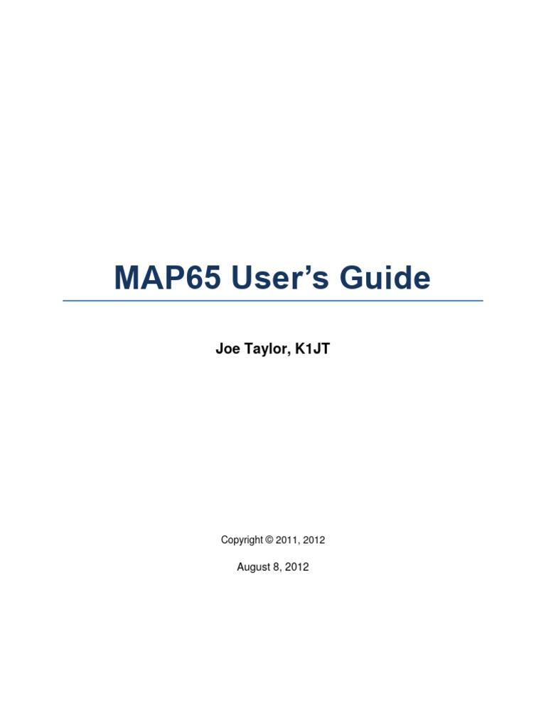 MAP65 Users Guide | Download Free PDF | Analog To Digital Converter ...