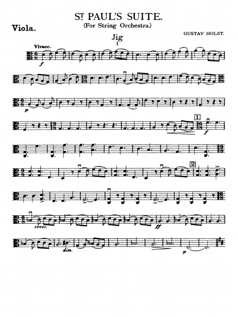 IMSLP701689 PMLP48902 Holst ST Paul - 03 - Violas | PDF