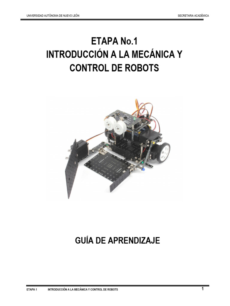 Etapa 1 Introducción A La Mecánica y Control de Robots | PDF | Robot | Robótica