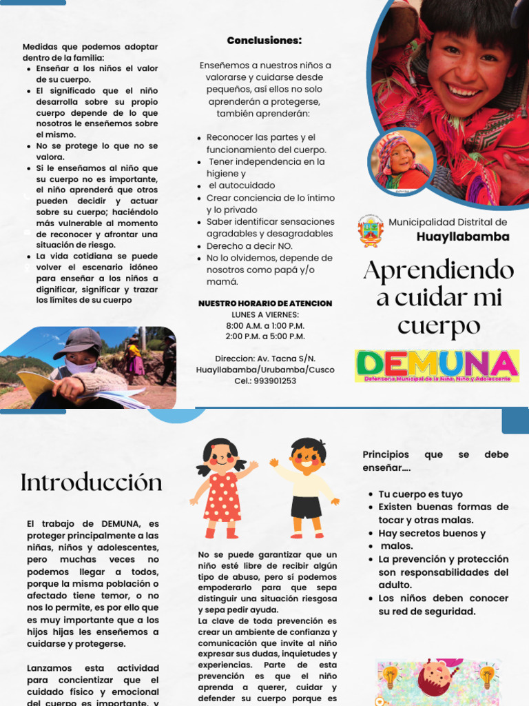 TRIPTICO DEMUNA | PDF | Abuso infantil