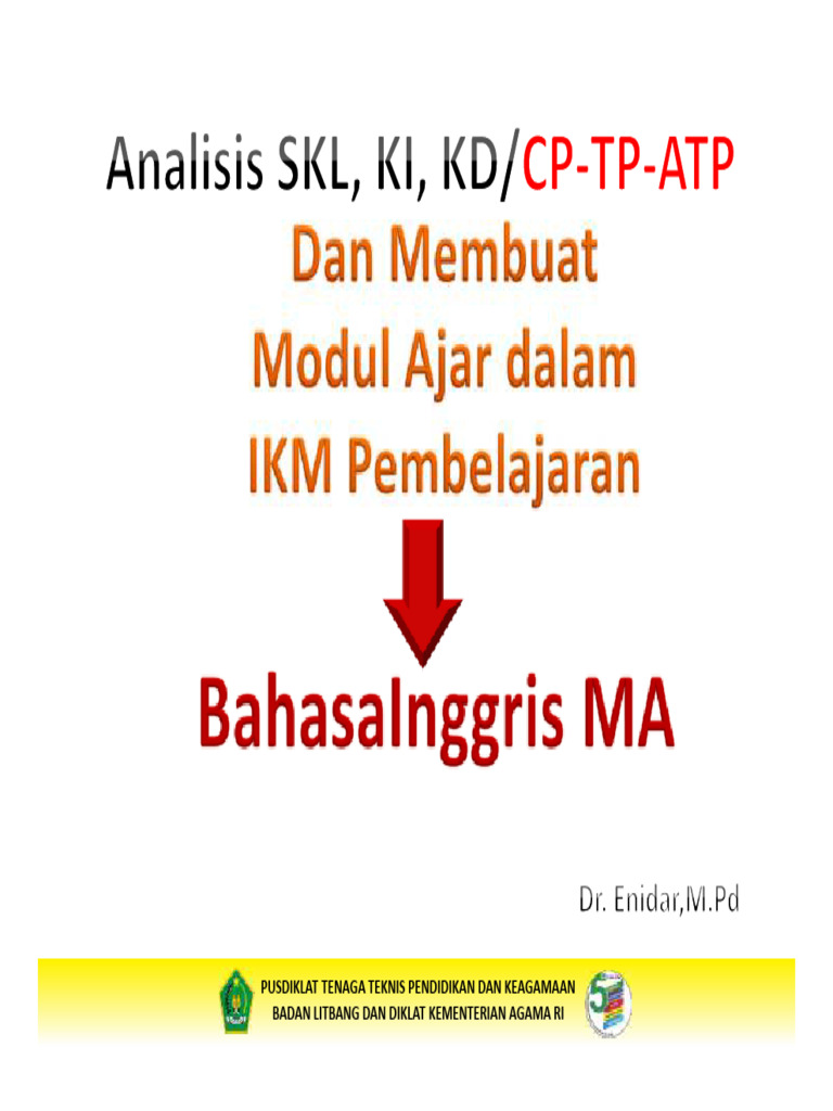 Analisis SKL, Ki, KD (CP - TP - Atp) | PDF