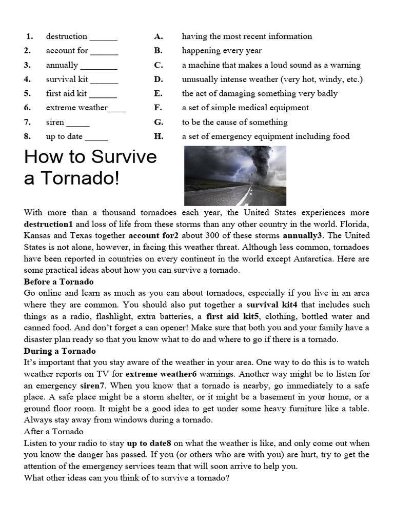 Reading Tornado 10 Grade | PDF | Science & Mathematics