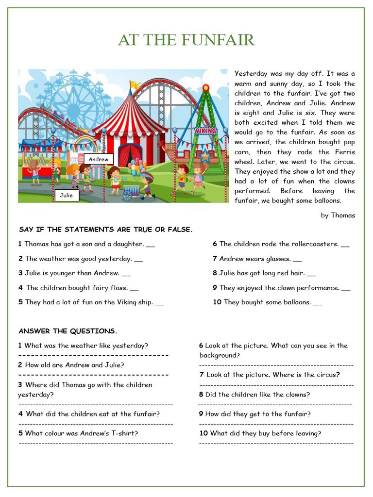A Day at the Funfair with Kids | PDF