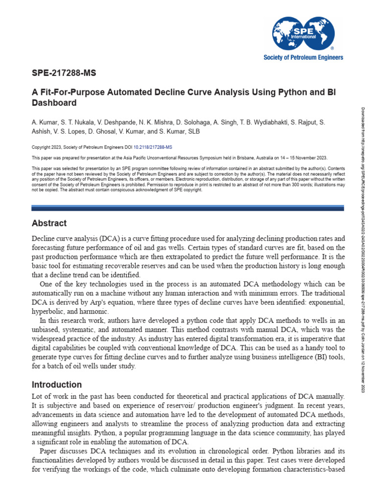 Decline Python PowerBI Dashboard | PDF | Mathematical Optimization ...