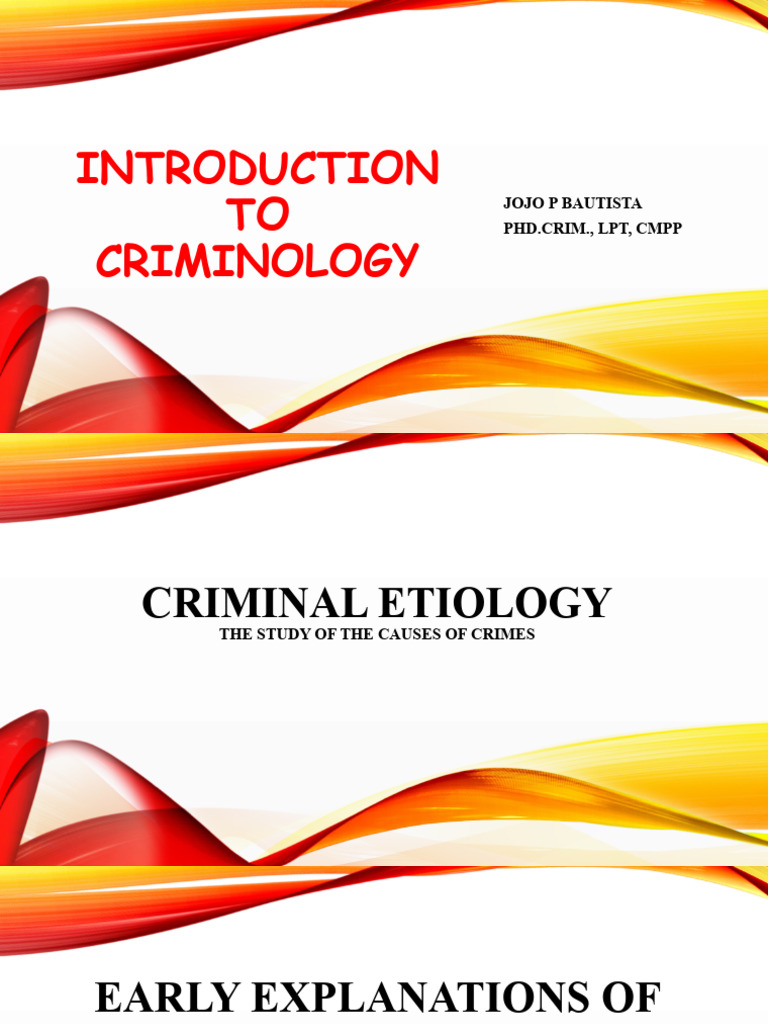 Introduction To Criminology PPT Midterm | PDF | Id | Deviance (Sociology)