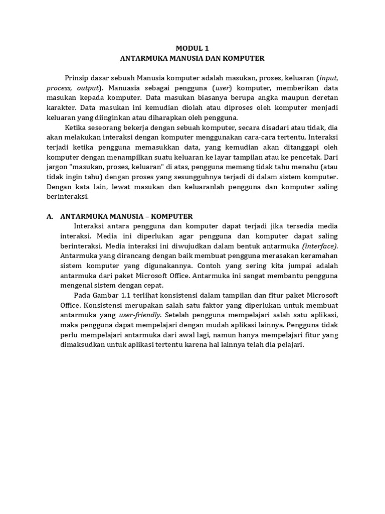 Modul IMK Human Computer Interaction (HCI) | PDF