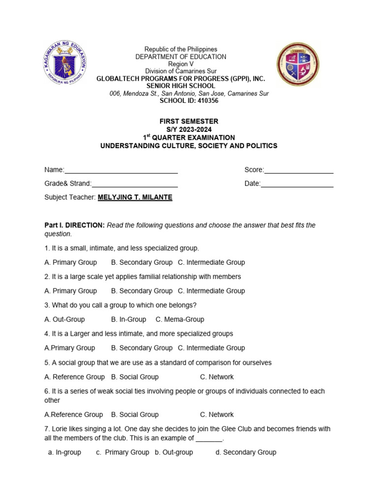 2nd Quarter Ucsp | Download Free PDF | Kinship