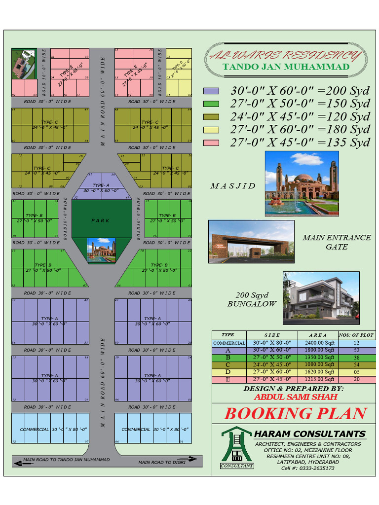 Waris Residency Booking Plan | PDF