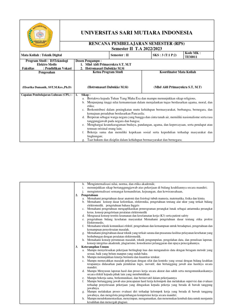 RPS Teknik Digital | PDF | Komputer