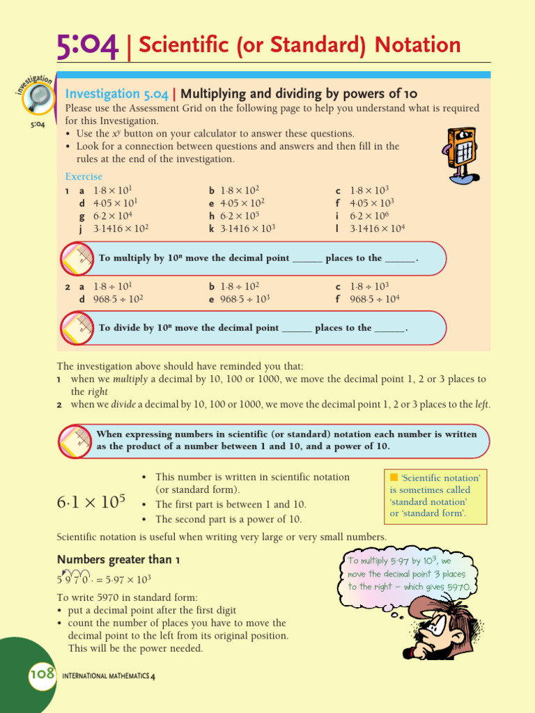 2-Revision Scientific Notation | PDF | Numbers | Multiplication