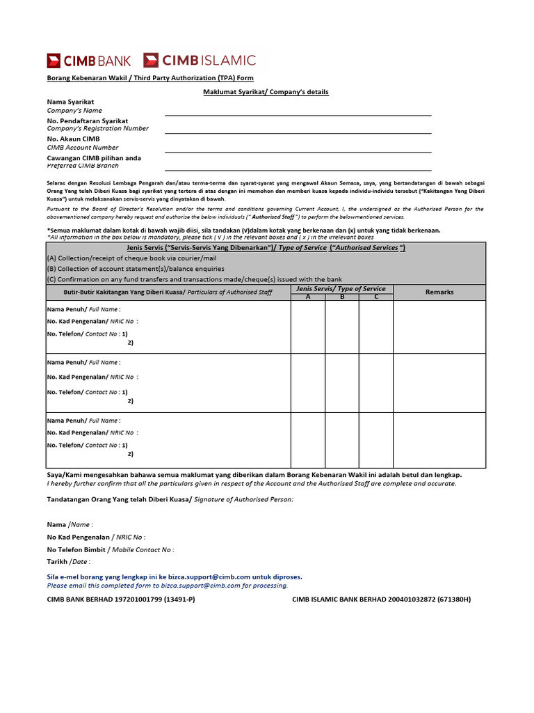 Third Party Authorization Form | PDF