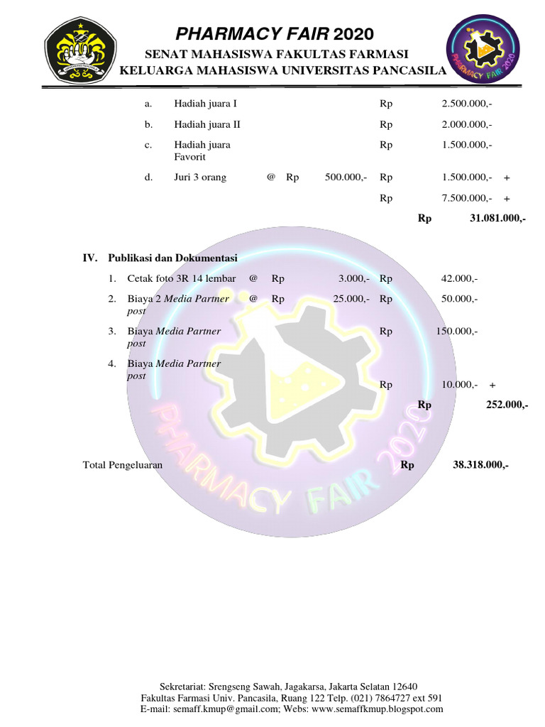 Proposal PF Sponsorship | PDF | Kesehatan Holistik | Sains & Matematika