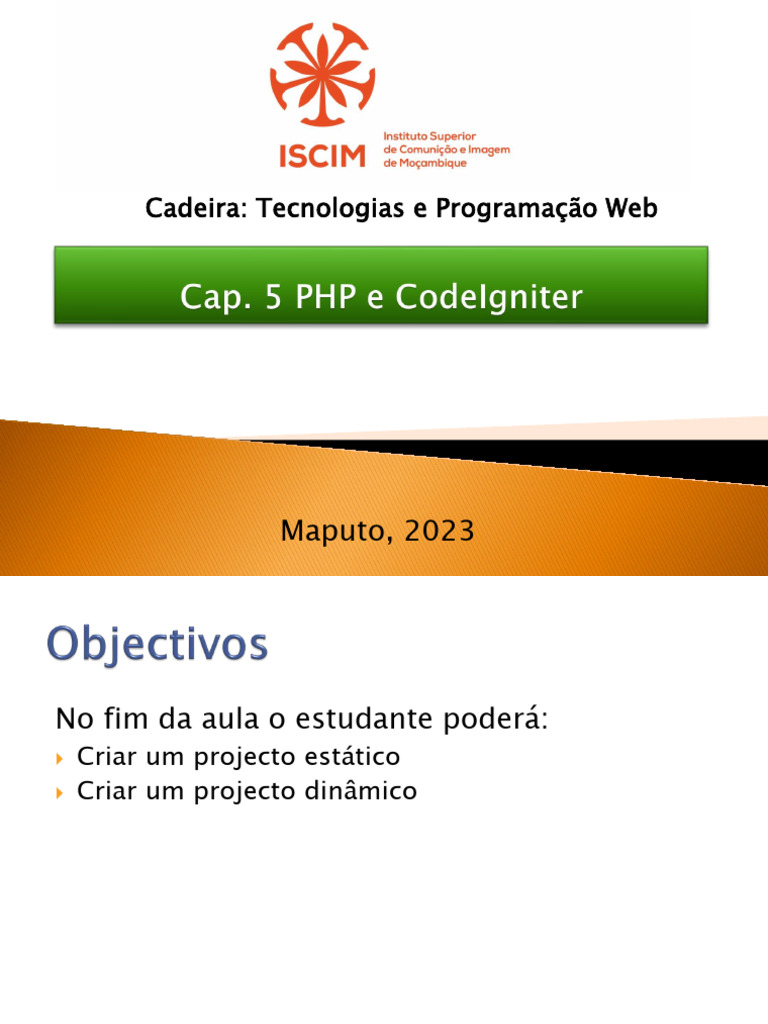 Cap 5 Php Framework Codeigniter Aula 8 Pdf Bancos De Dados Sql