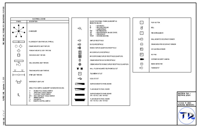 Electrical Plan Symbols For Occupancy Senso Switch And Outlets Online ...