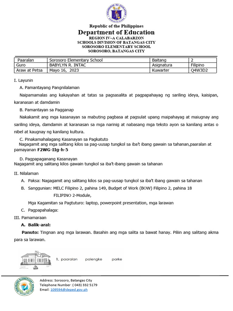 Fil DLP q4w3d2 | PDF