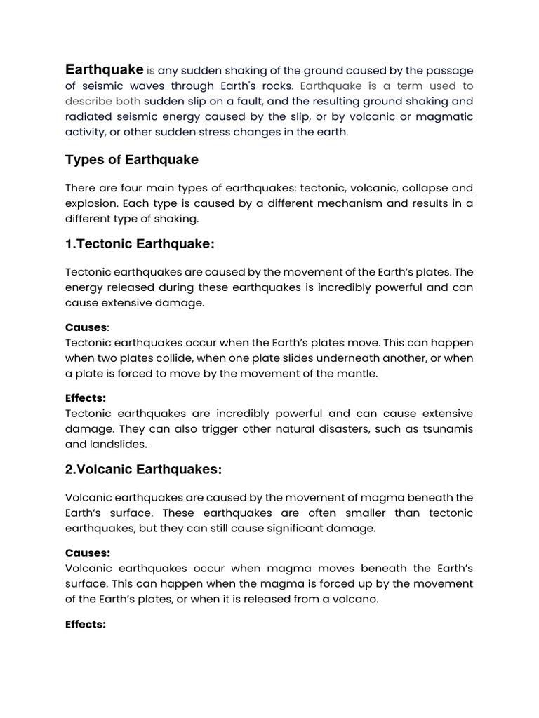 Trisha Sciences | PDF | Earthquakes | Volcano