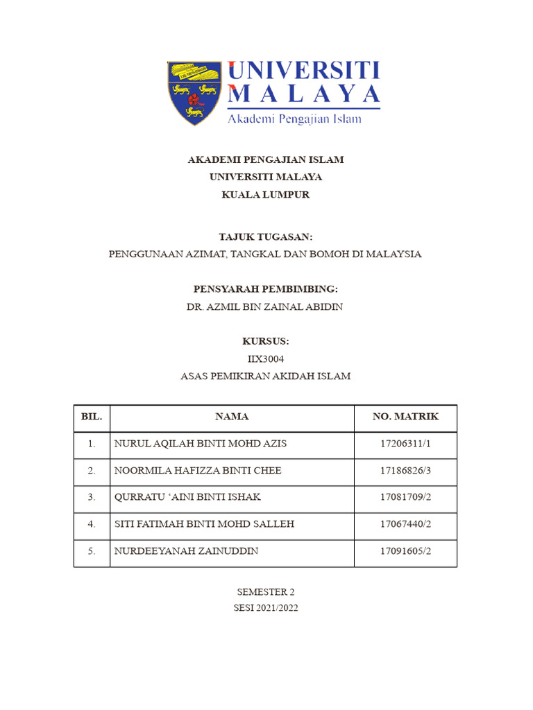 Azimat, Tangkal, dan Bomoh di Malaysia | PDF