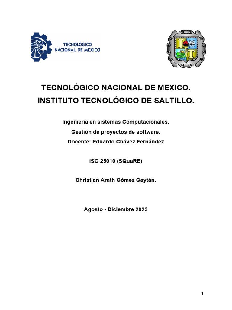 ISO 25010: Modelo de Calidad de Software | PDF | Software | Calidad ...