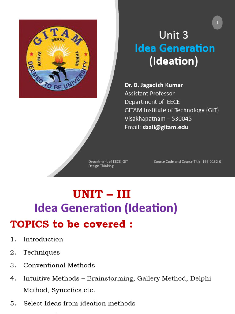 New Innovative Way of Idea Generation in Design Thinking | PDF ...