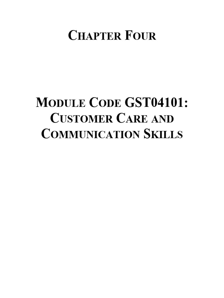 Customer Care and Communication Skills | PDF | Nonverbal Communication ...