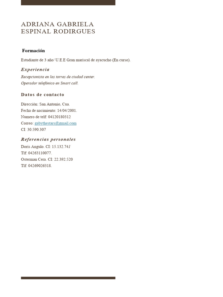 Currículum Adri | PDF