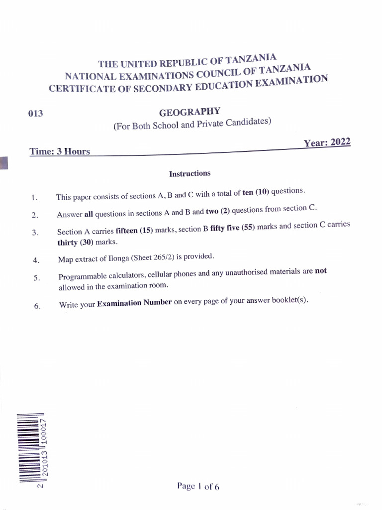 Geography F3 2022 | PDF | Earth | Moon