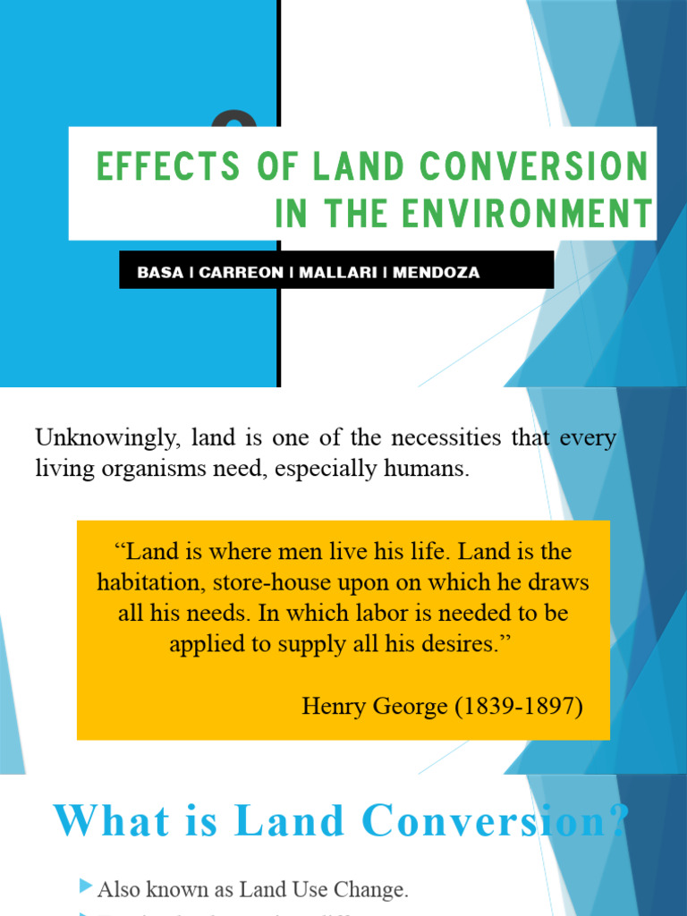 Effects of Land Conversion | PDF | Soil | Agriculture