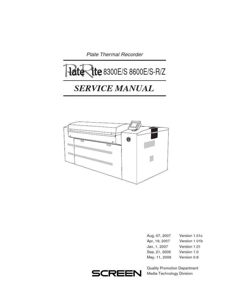 Screen CTP 8300 | PDF | Switch | Laser