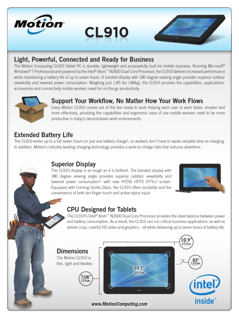 CL910 CL910: Light, Powerful, Connected and Ready For Business | PDF | Tablet Computer ...