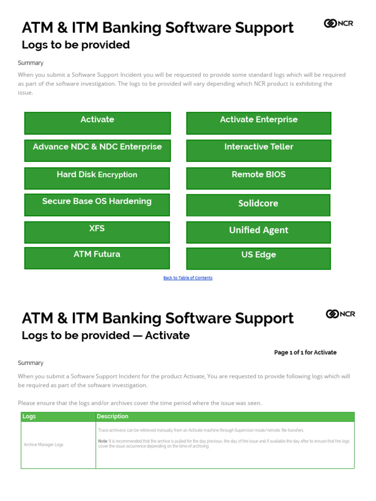 ATM Software Support Log Requirements | PDF | Windows Registry | Zip ...