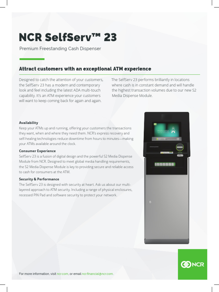 NCR Banking 23 Ds | PDF | Automated Teller Machine | Computer Engineering