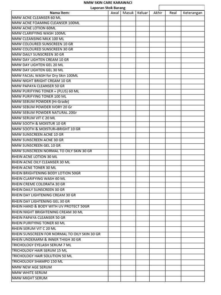 Soft File Stokan Lengkap-1 | PDF | Sunscreen | Topical Medication