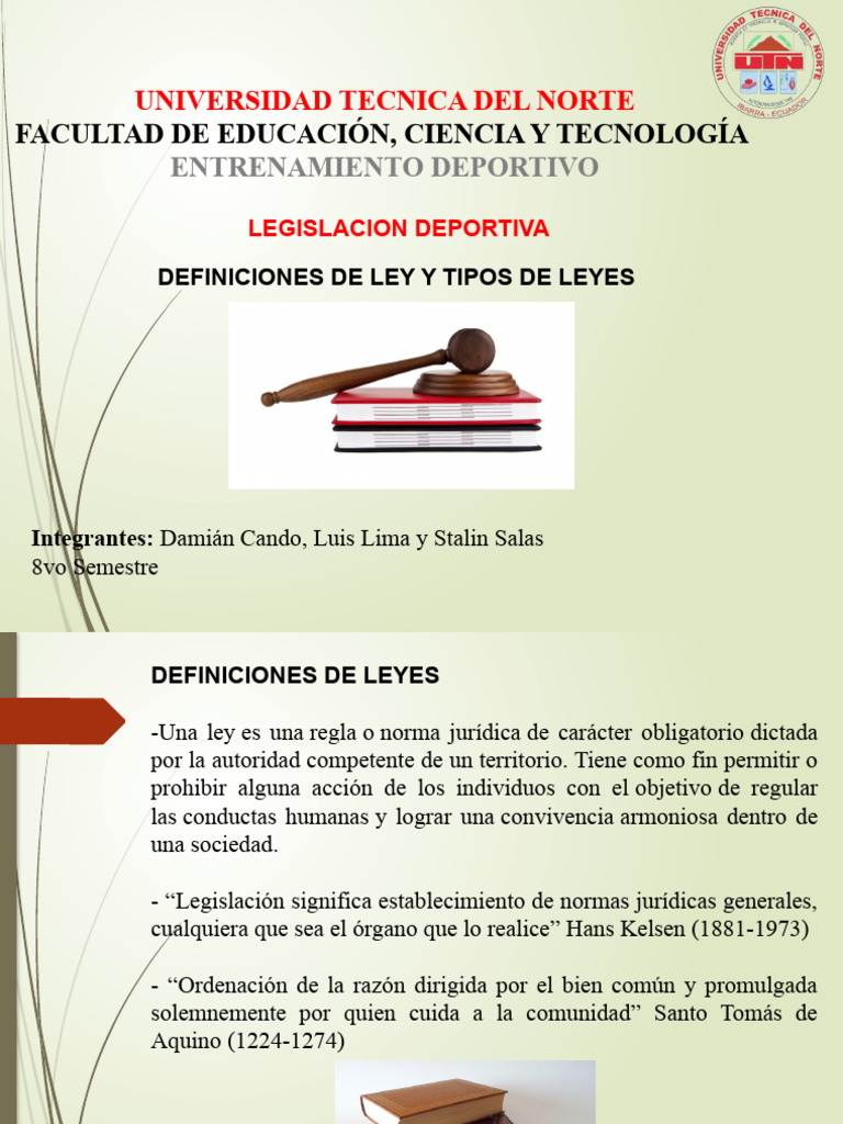 Ley y Tipos de Leyes | PDF | Estatuto | Derecho Civil (Common Law)