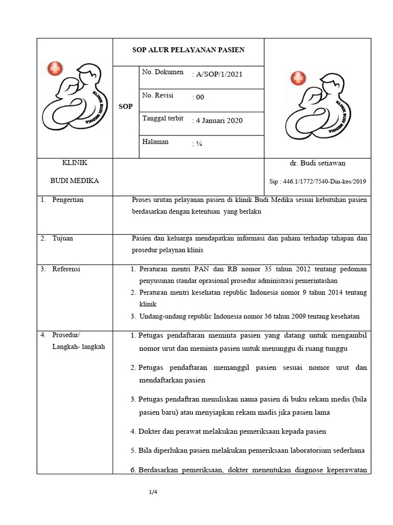 1.Sop Alur Pelayanan Pasien | PDF