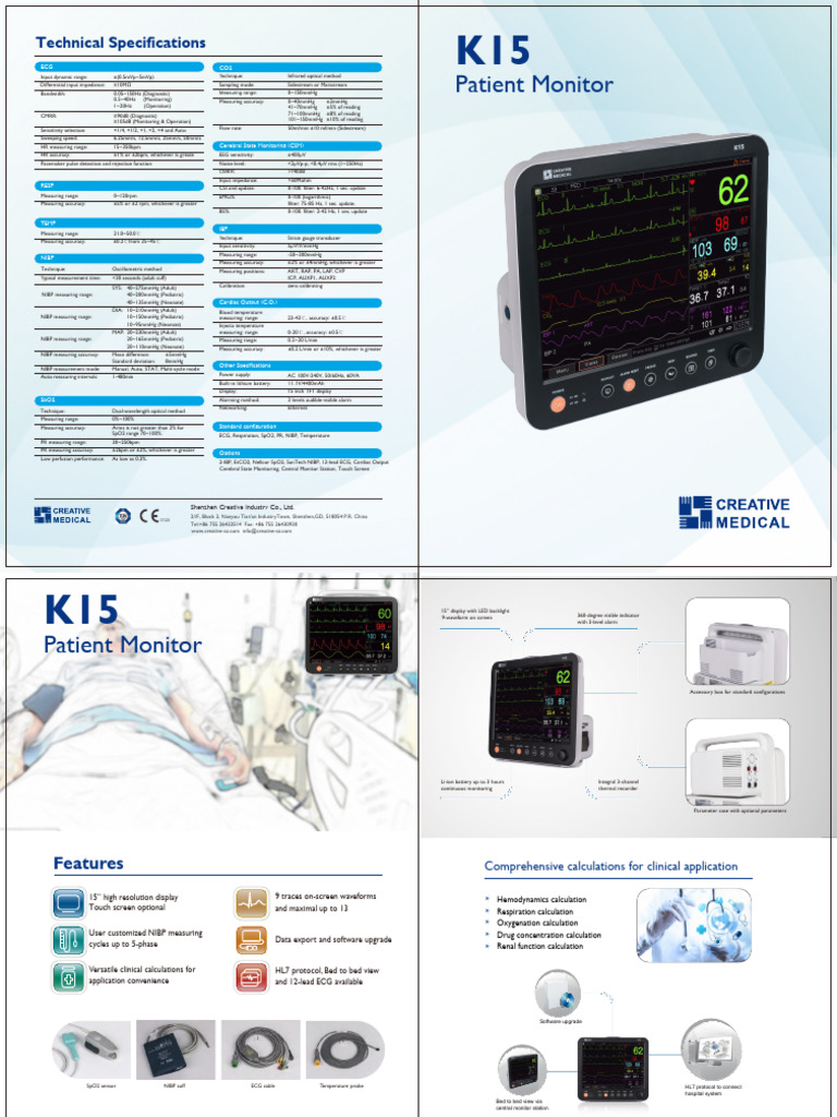2.patient Monitor Creative (K15) | PDF | Electrical Engineering | Metrology