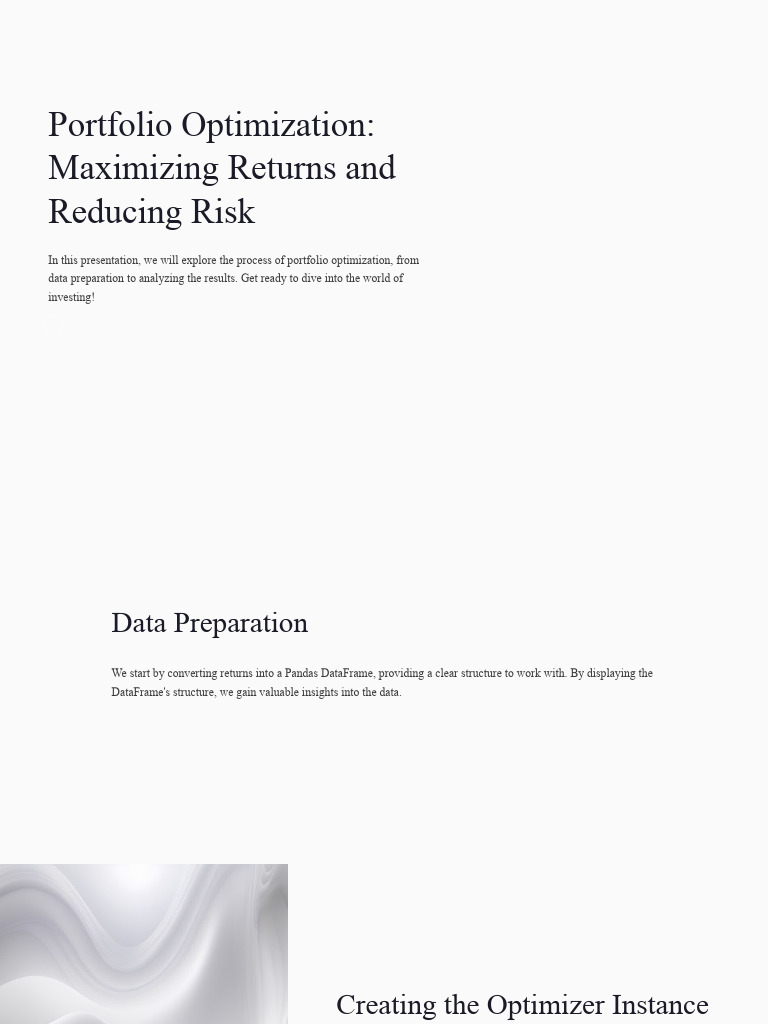 Opt2 ppt2 | PDF | Beta (Finance) | Asset Allocation
