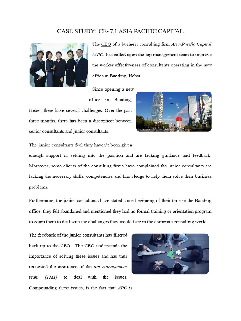 (In-Class) CE 2-1 Case Study Asia Pacific Capital | PDF