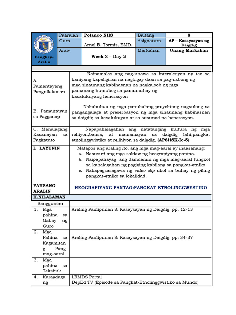 AP8 - Q1 - W3 - D2 - Arpan 8 | PDF