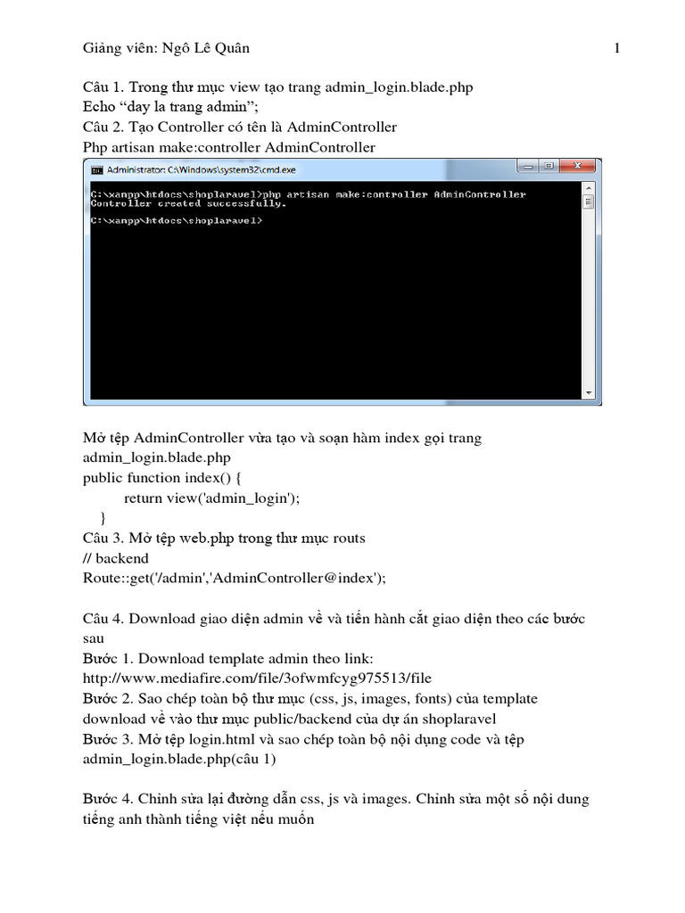 Bai 2 Giao Dien Backend Phan 2 | PDF