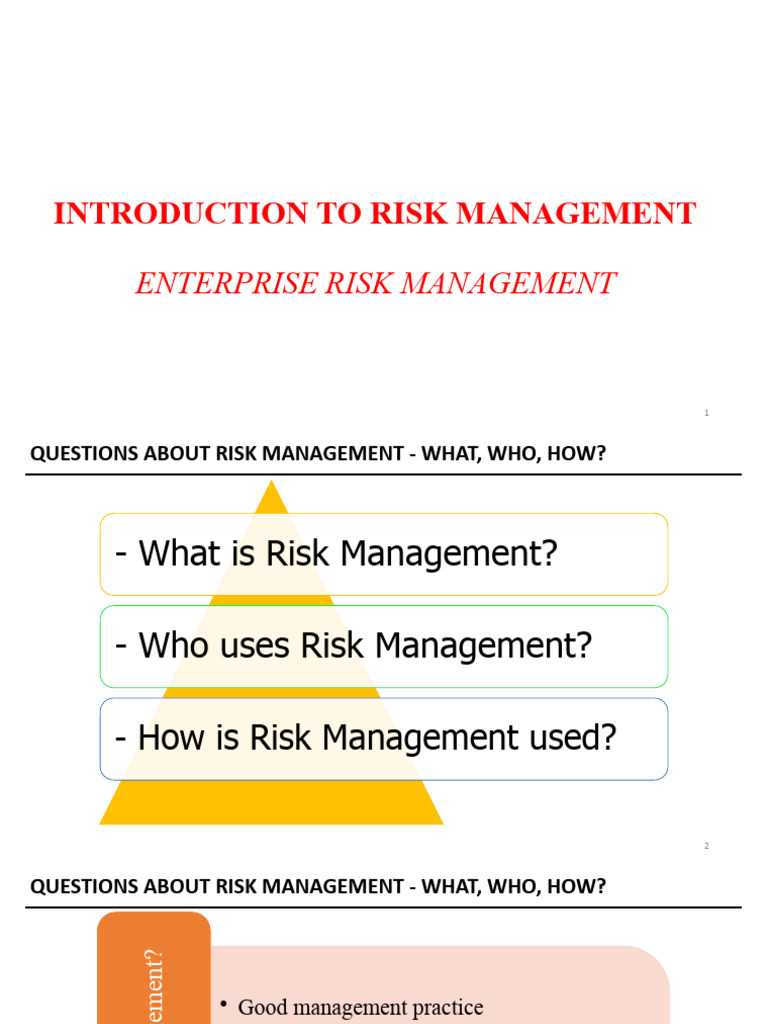 Enterprise Risk Management | PDF | Risk | Risk Management